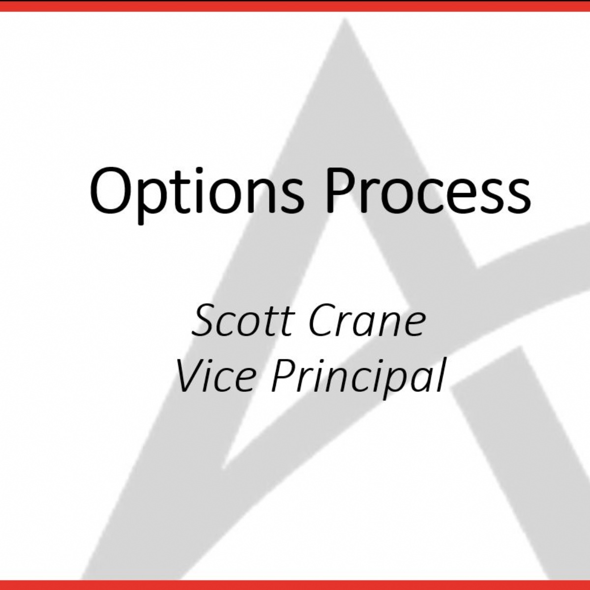 Arrow Vale - Year 9 Options Process